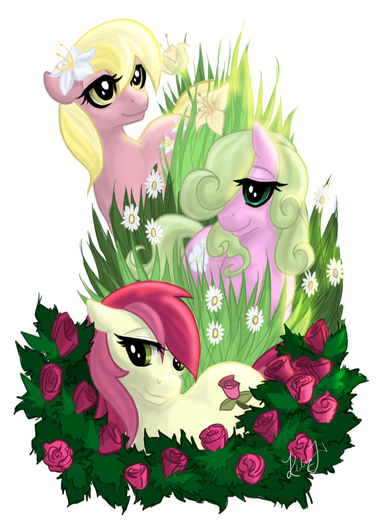 #1191087 - safe, artist:viperviolist, daisy, flower wishes, lily valley ...