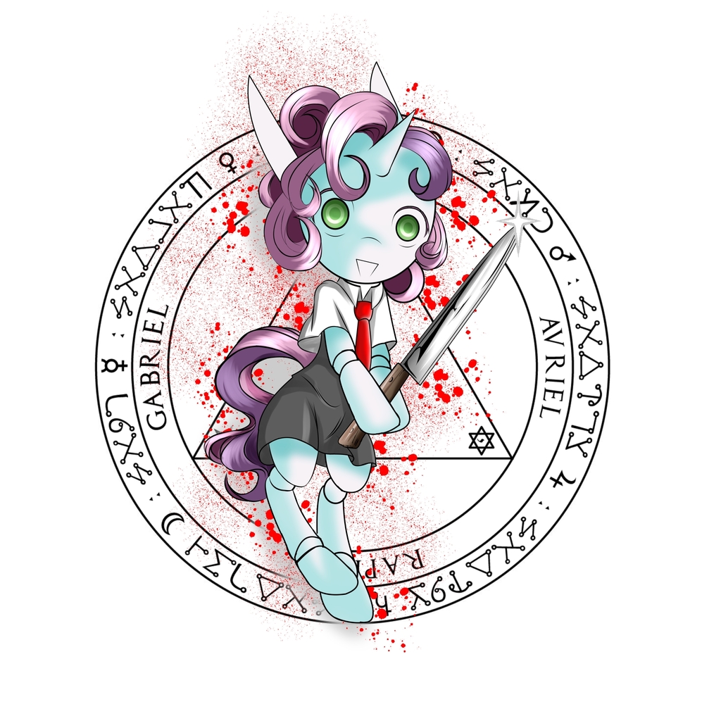 #1202441 - safe, artist:0ryomamikado0, sweetie belle, pony, robot ...