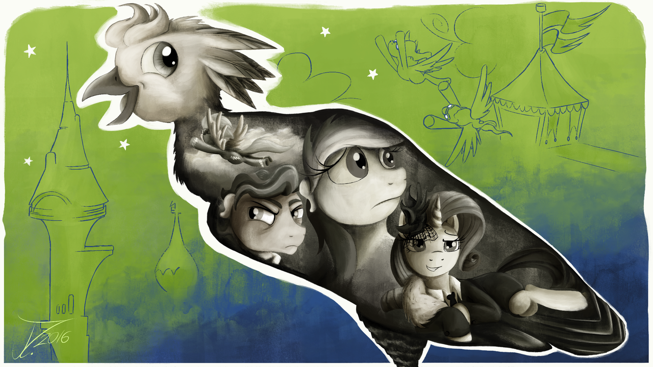 #1204288 - safe, artist:jamescorck, rarity, wind rider, oc, oc:silver ...