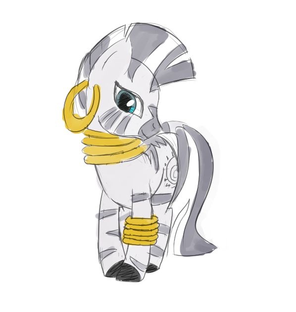 #1206912 - safe, artist:tanmansmantan, zecora, zebra, female, looking ...