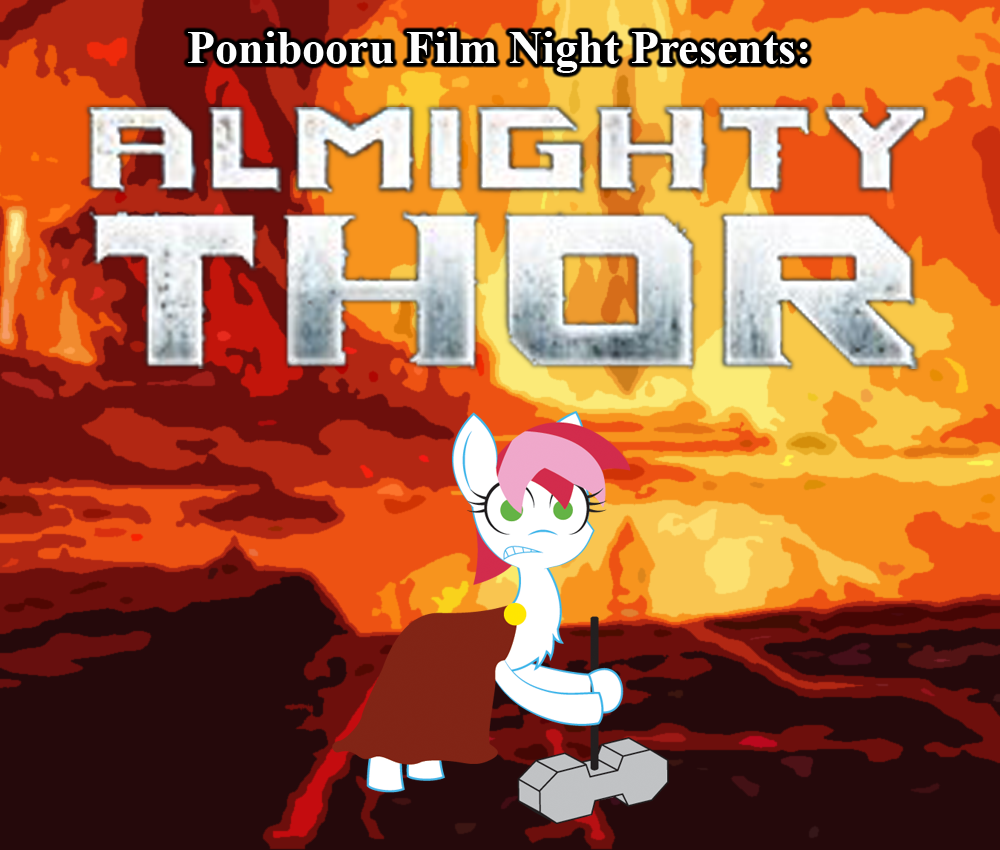 #1212067 - safe, artist:daisyhead, oc, oc only, oc:flicker, ponibooru film night, almighty thor ...