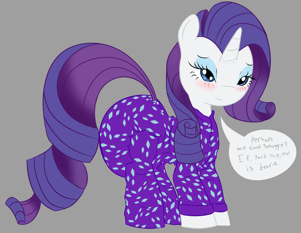 #1192637 - suggestive, artist:ricktin, rarity, g4, blushing, clothes ...