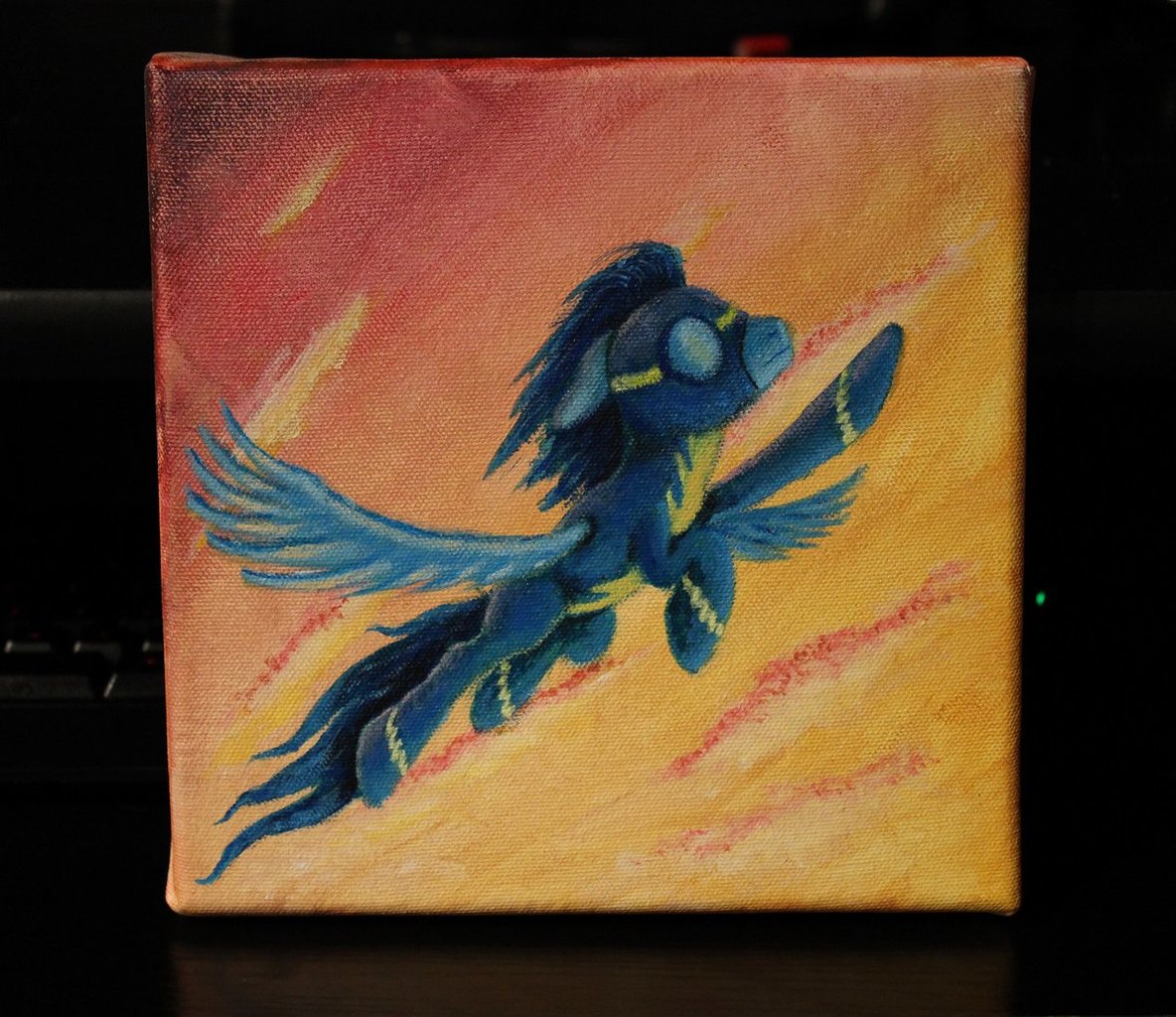#1212379 - safe, artist:horseez, soarin', pony, g4, acrylic painting ...