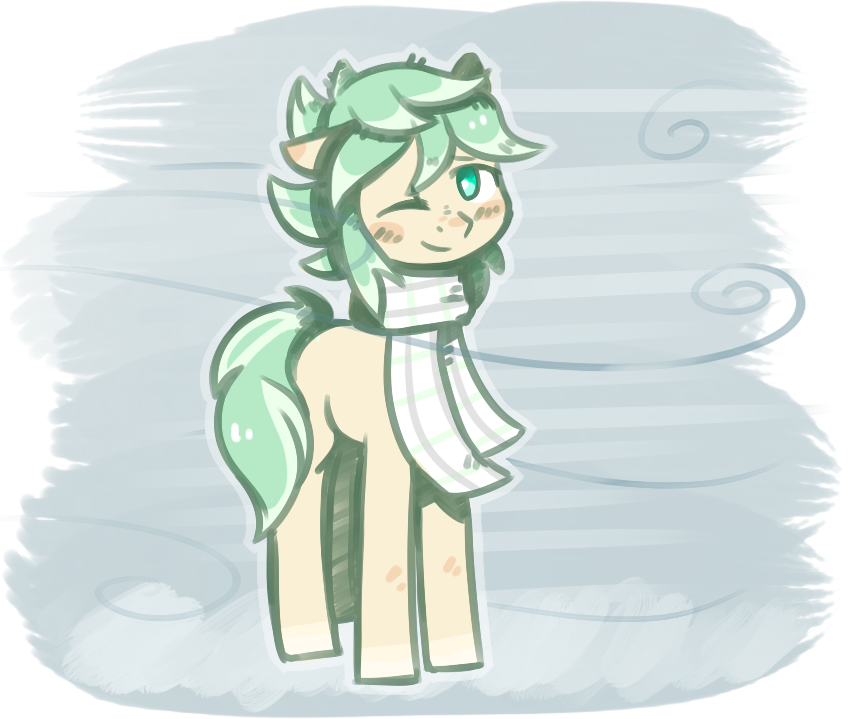 #1213470 - safe, artist:kyaokay, oc, oc only, oc:fresh breeze - Derpibooru