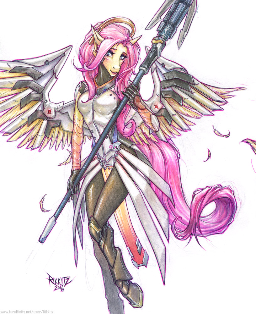 #1213692 - safe, artist:rikkitz, fluttershy, anthro, unguligrade anthro ...