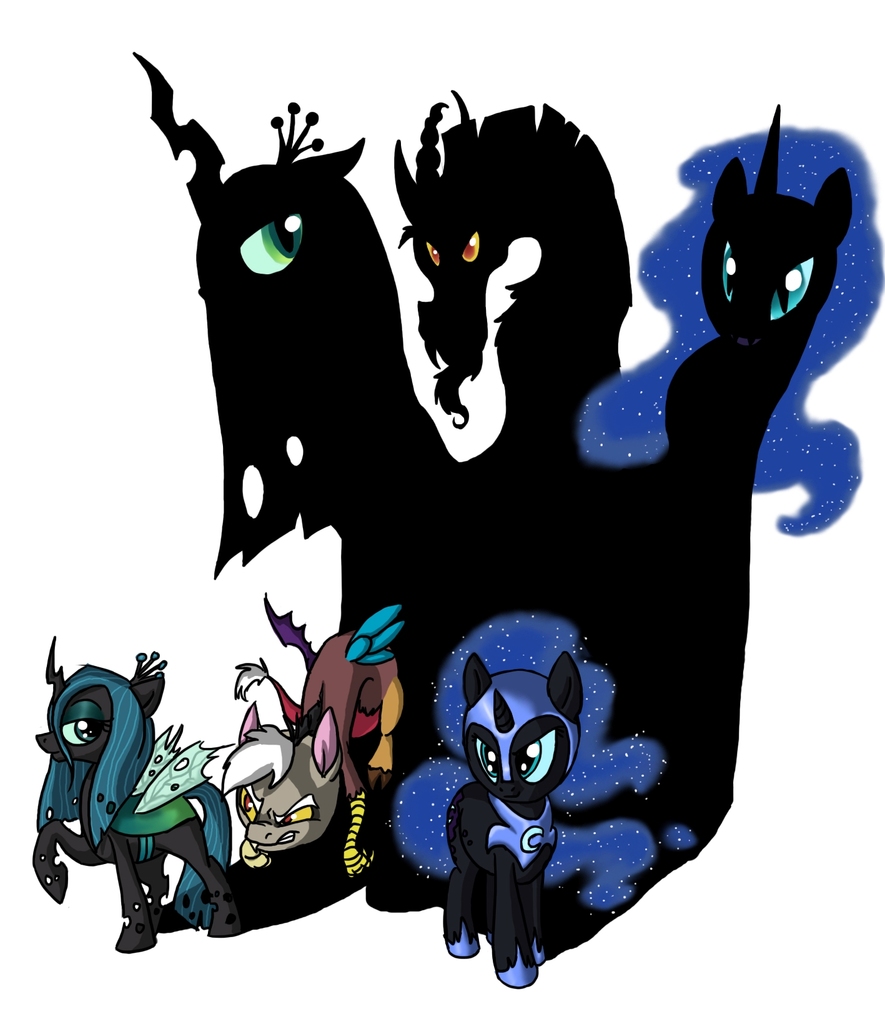 #1222249 - safe, artist:assassin-or-shadow, discord, nightmare moon ...