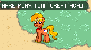 #1222258 - safe, pony, pony town, donald trump, make america great ...