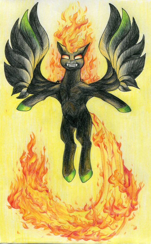 #1226085 - safe, artist:mati0la, oc, oc only, pegasus, pony, fire ...