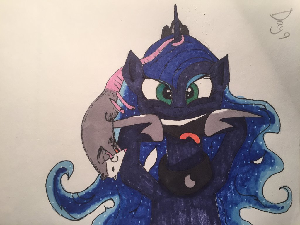 #1227846 - safe, artist:lunafacehoofplz, princess luna, tiberius ...