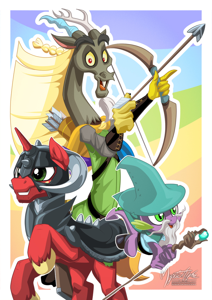 #1234892 - safe, artist:mysticalpha, big macintosh, discord, spike ...