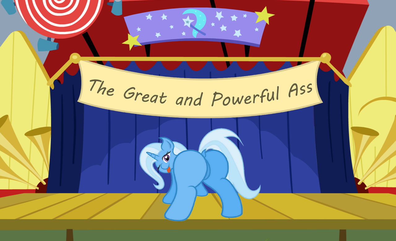 #1235906 - suggestive, artist:slb94, trixie, pony, unicorn, butt ...