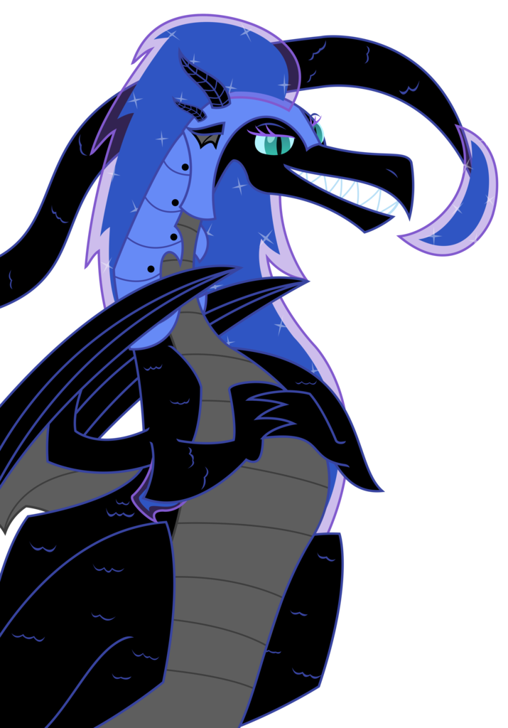 #1238482 - safe, artist:sketchmcreations, nightmare moon, dragon ...