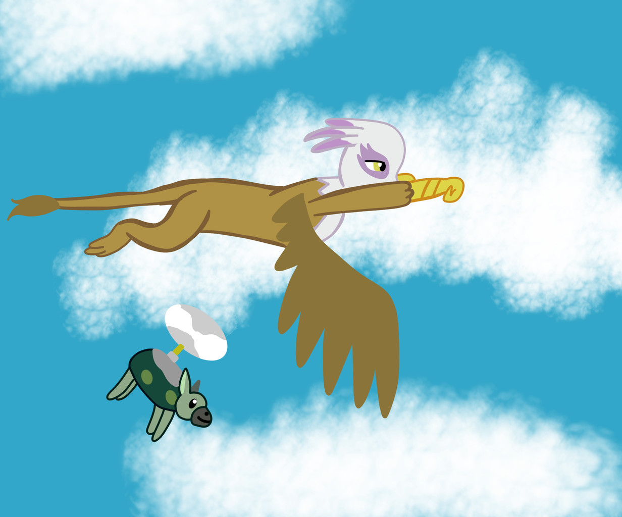 #1217504 - safe, artist:ajustice90, gilda, oc, oc:mochrie the mock ...