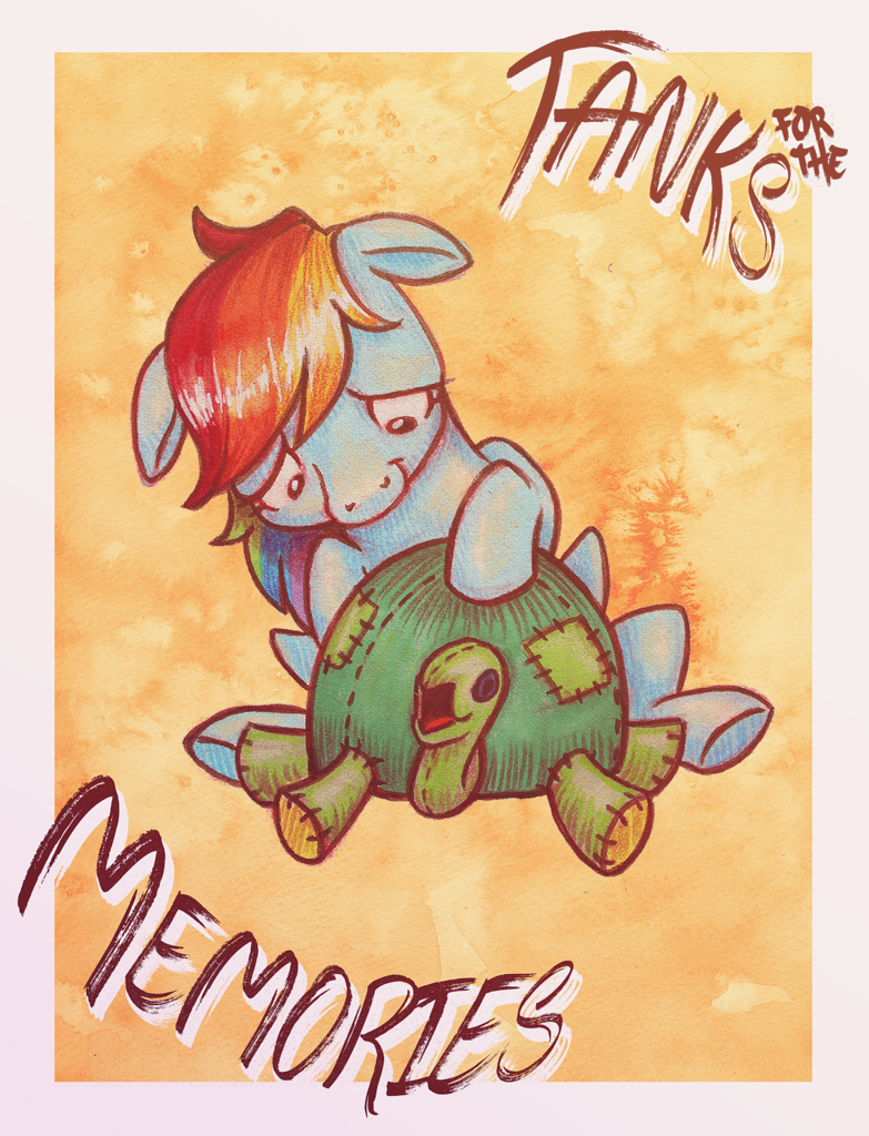 #1250149 - safe, artist:vampireselene13, rainbow dash, tank, pony, g4 ...