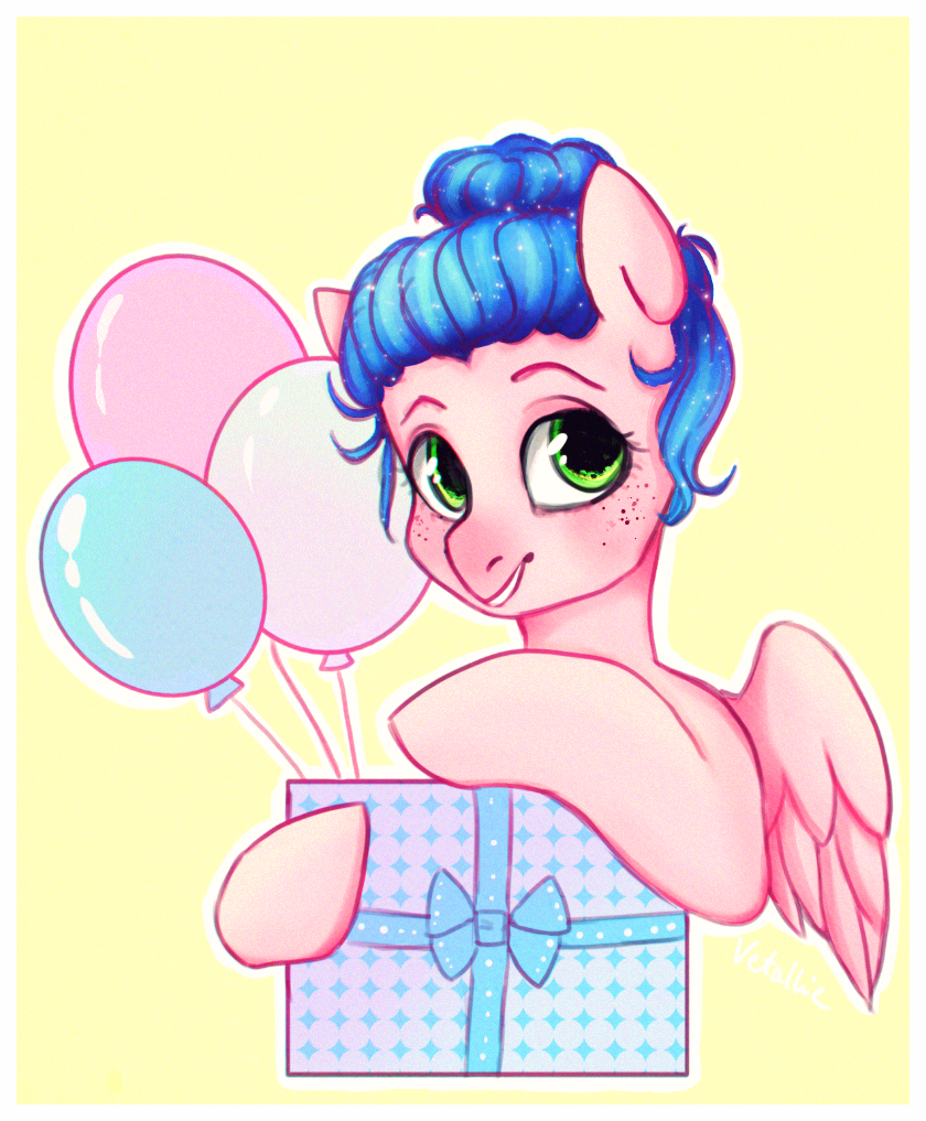 #1250401 - safe, artist:vetallie, oc, oc only, oc:raspberry sky ...