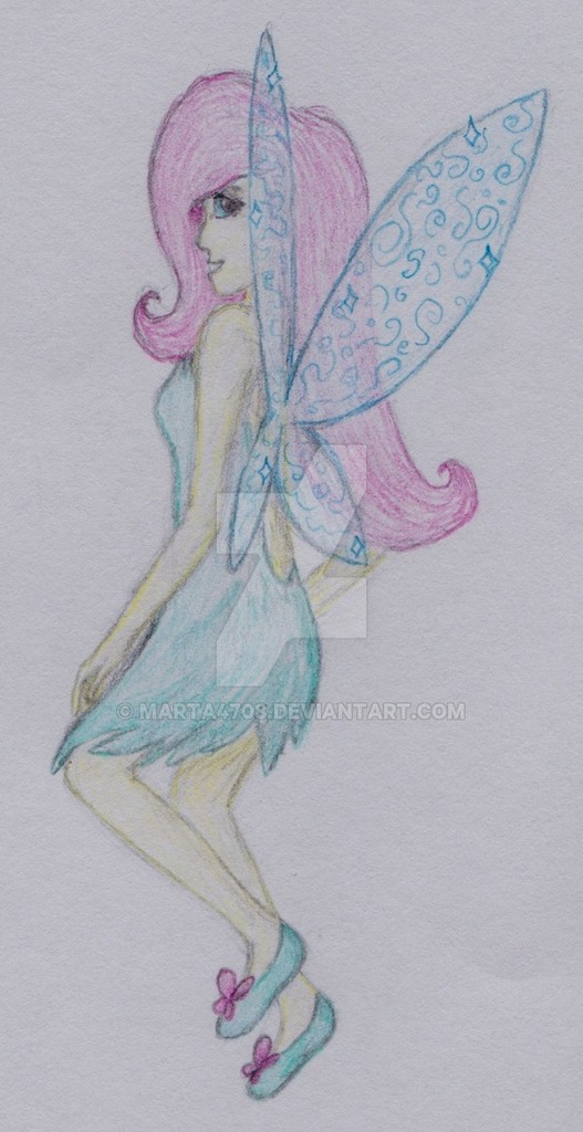 #1251163 - safe, artist:marta4708, fluttershy, fairy, human, g4, female ...