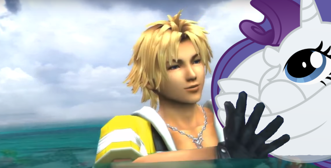 #1251168 - safe, rarity, g4, final fantasy x, meme, rariball, tidus ...