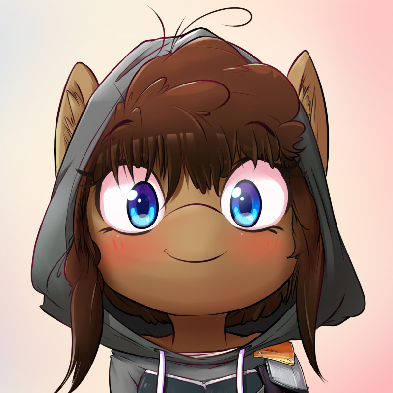 #1252408 - safe, artist:hoodie, oc, oc only, oc:latch, blushing, bust ...