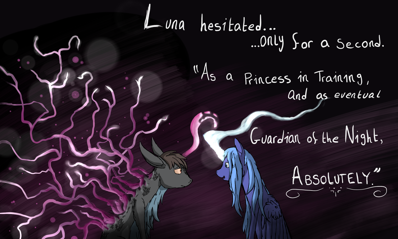 #1255520 - safe, artist:seventozen, princess luna, oc, oc:parthus, g4 ...