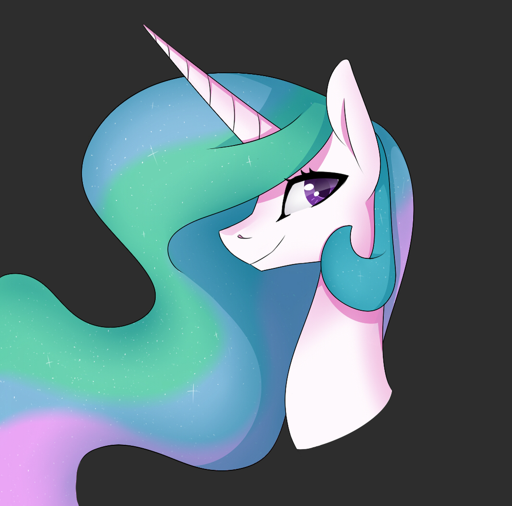 #1240675 - safe, artist:guodvaikmlp, princess celestia, g4, bust ...