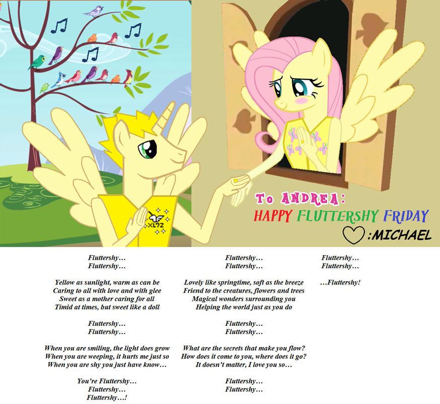 #1241336 - safe, artist:dakari-king-mykan, fluttershy, oc, oc:rhymey ...
