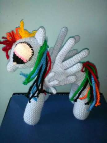 #1243459 - safe, rainbow dash, craft, crocheting, handmade - Derpibooru