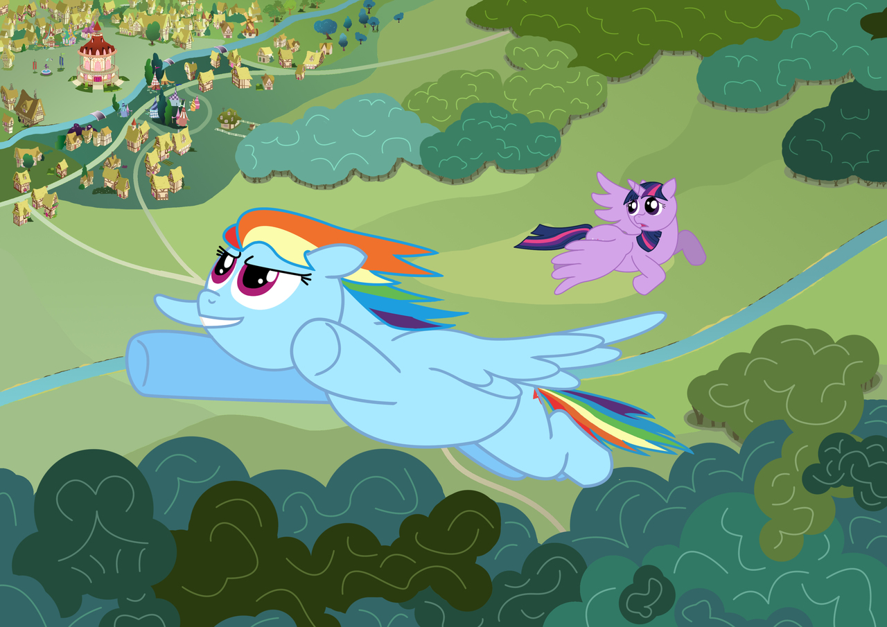 #1245218 - safe, artist:malte279, rainbow dash, twilight sparkle ...