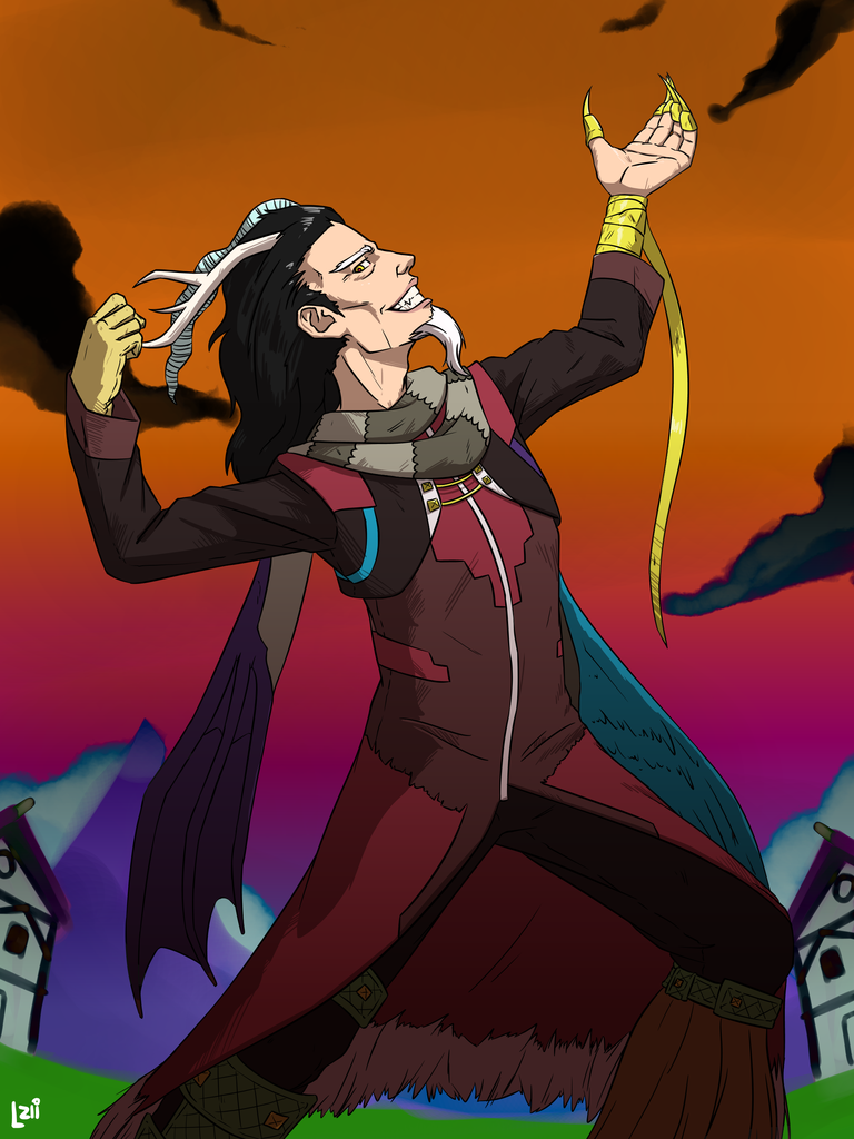 #1330030 - safe, artist:elzielai, discord, human, horned humanization ...