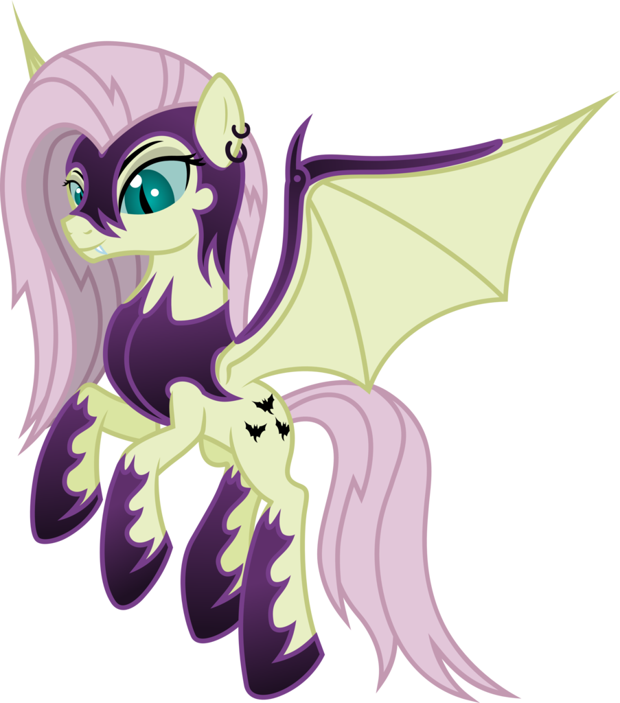 #1336311 - safe, artist:salemcat, fluttershy, bat pony, pony, absurd ...