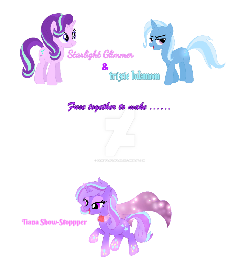 #1342918 - safe, artist:creepypastafran, starlight glimmer, trixie, oc ...