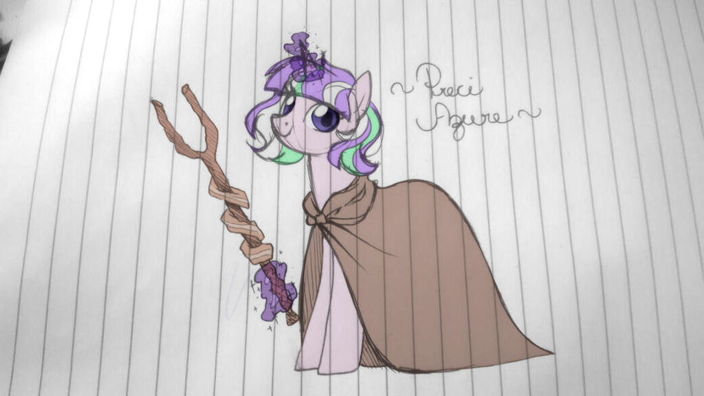 #1343491 - safe, artist:azure-art-wave, oc, oc only, oc:preci azure ...