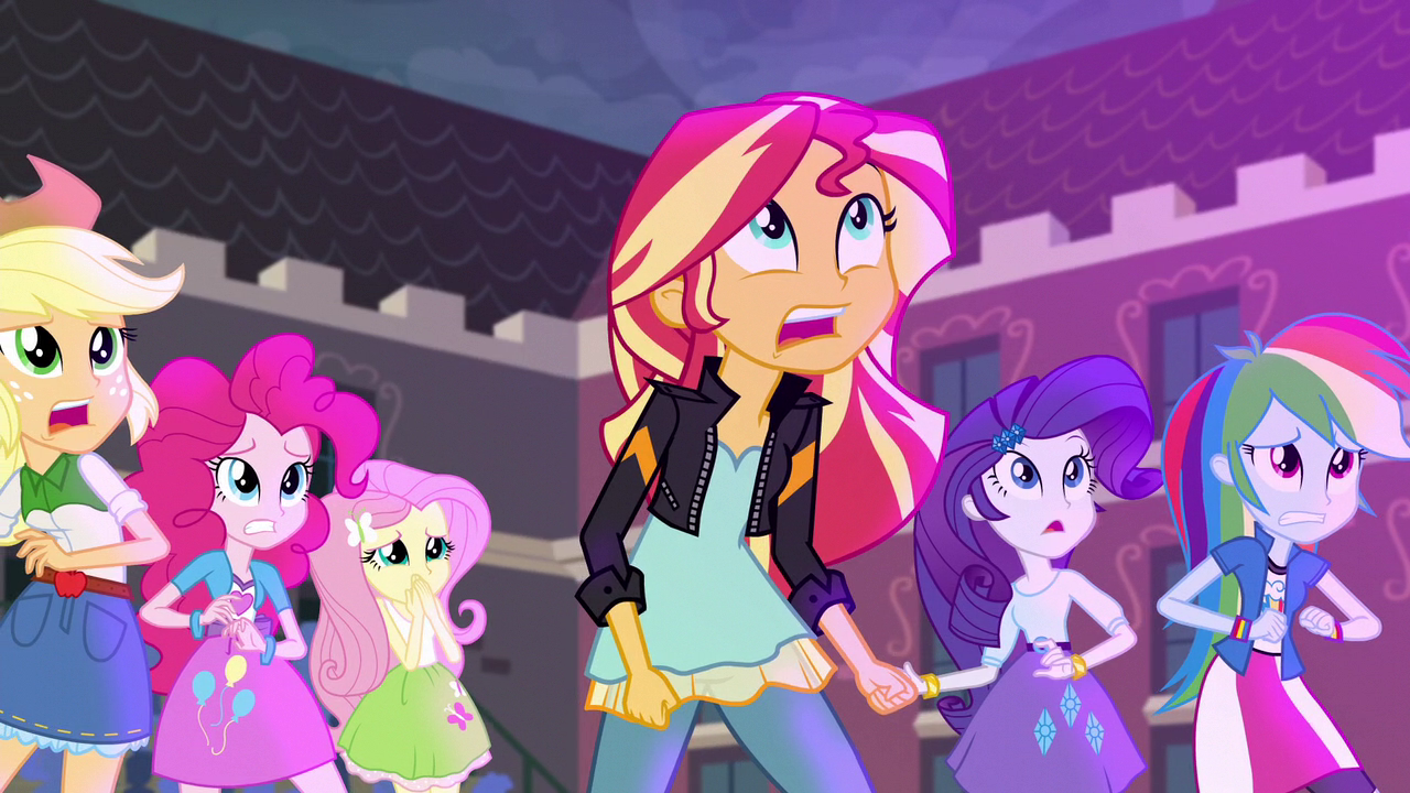 #1345901 - safe, screencap, applejack, fluttershy, pinkie pie, rainbow ...