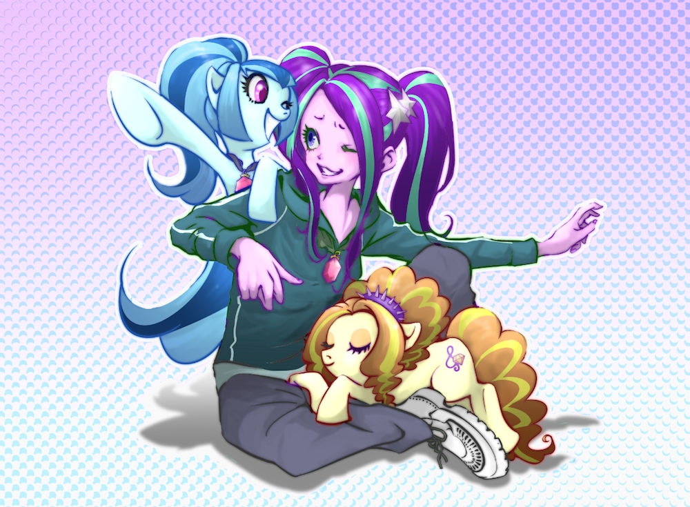 #1345984 - safe, artist:ddd1983, adagio dazzle, aria blaze, sonata dusk ...