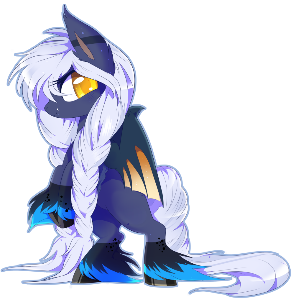 #1348432 - safe, artist:sorasku, oc, oc only, oc:moonlace, bat pony, pony, absurd resolution ...