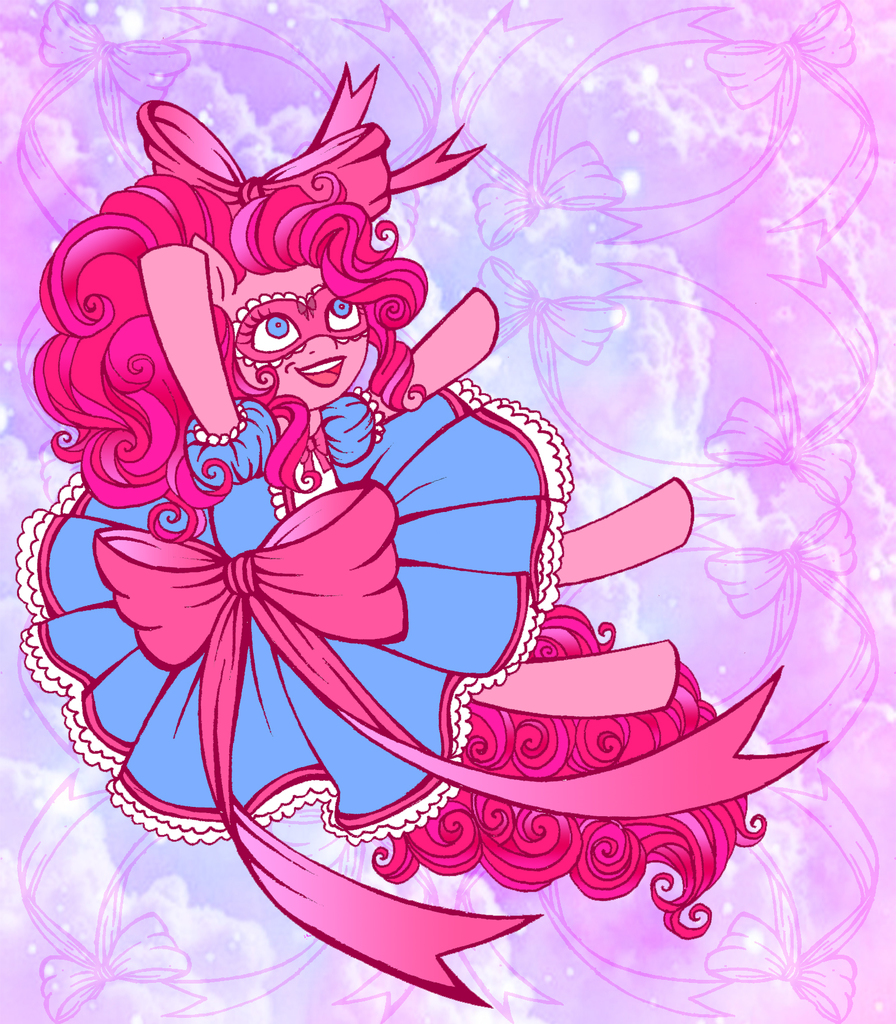 #1350517 - safe, artist:little-winged-angel, pinkie pie, pony, clothes ...