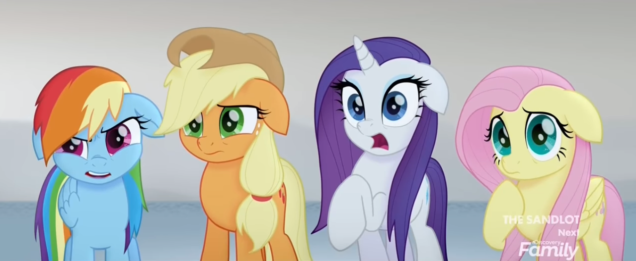 #1549423 - safe, screencap, applejack, fluttershy, rainbow dash, rarity ...