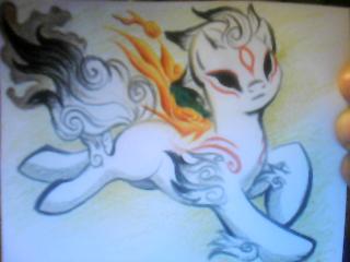 #1560367 - safe, artist:vertrev, pony, amaterasu, okami, ponified, solo ...