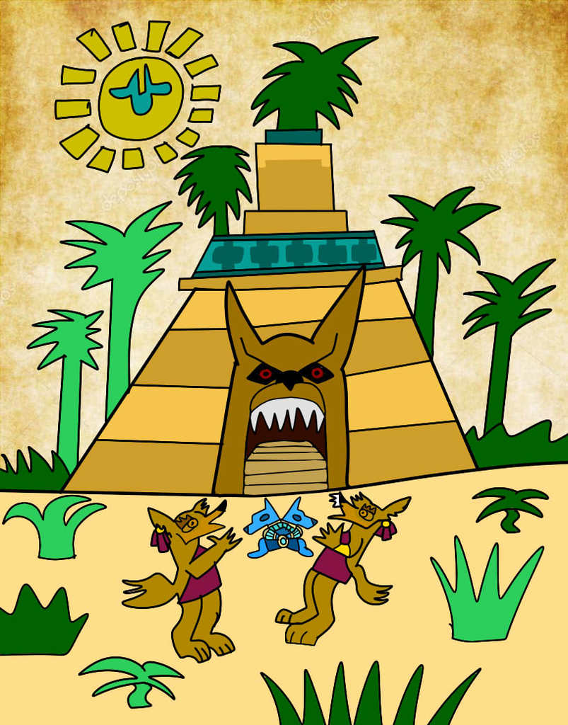 #1562011 - safe, artist:toon-n-crossover, coyote, aztec ...