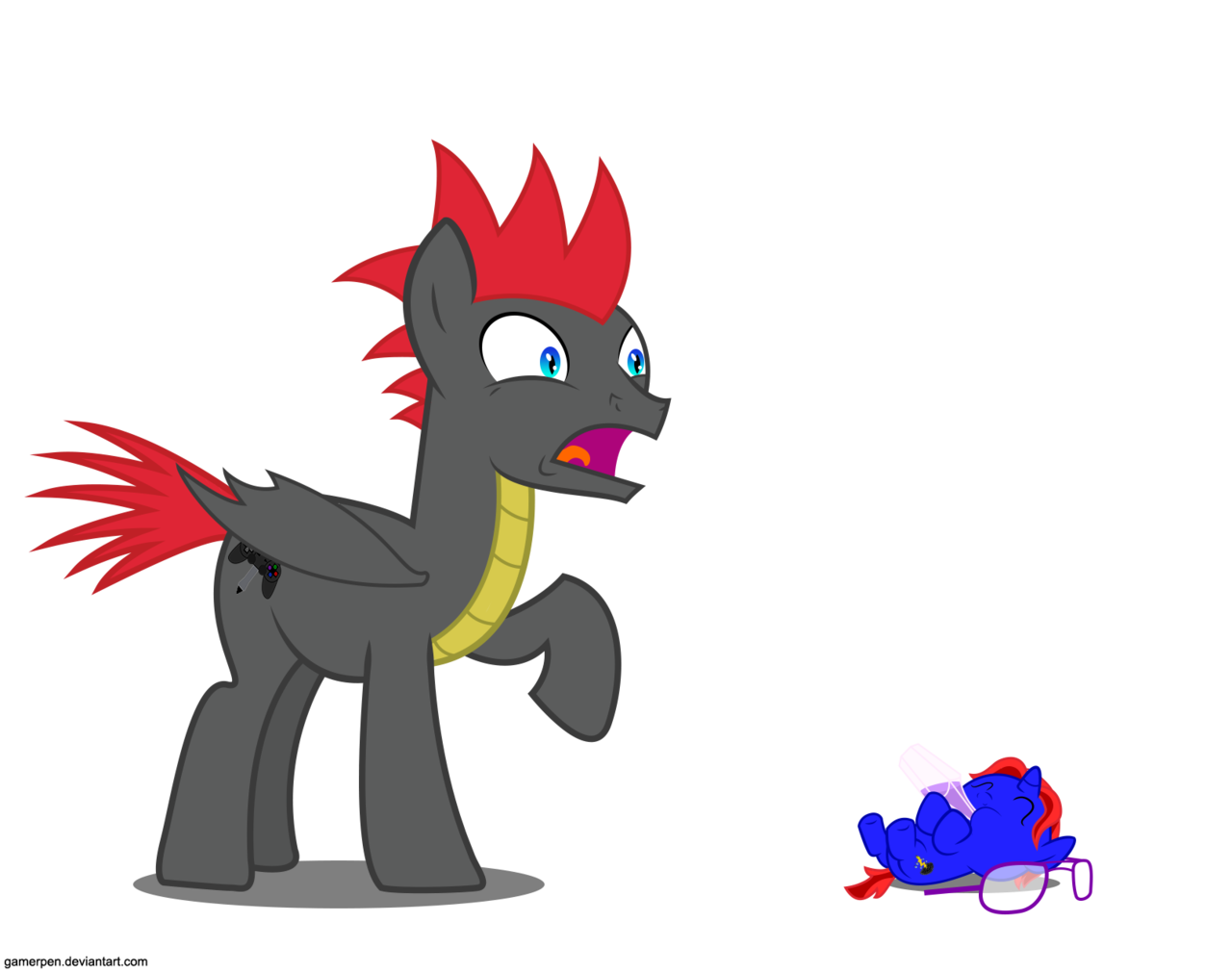 #1562692 - safe, artist:gamerpen, oc, oc only, oc:brainstorm, oc ...