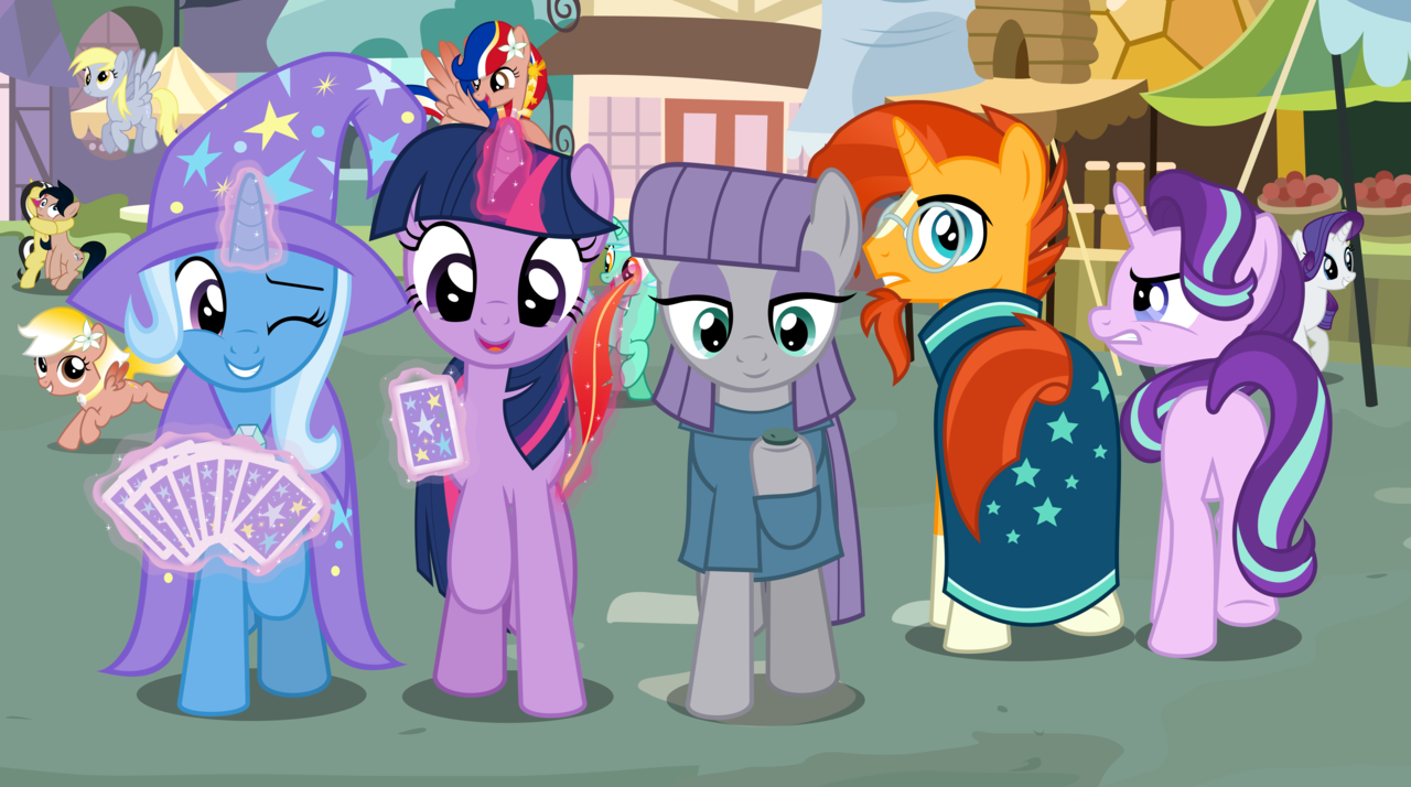 #1566295 - safe, artist:jhayarr23, boulder (g4), derpy hooves, lyra ...