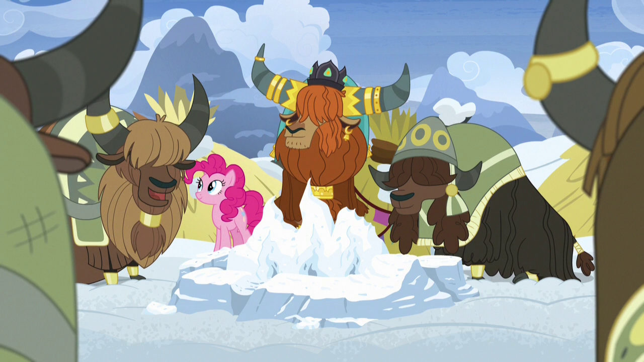 #1568347 - safe, screencap, pinkie pie, prince rutherford, pony, yak ...