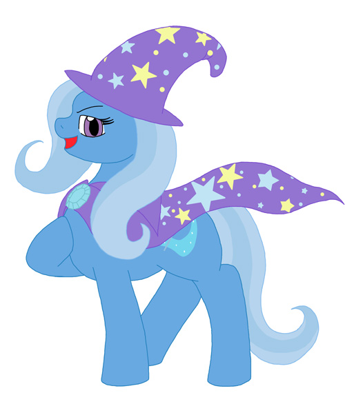 #1568948 - safe, artist:emilou1985, trixie, pony, g4, cape, clothes ...