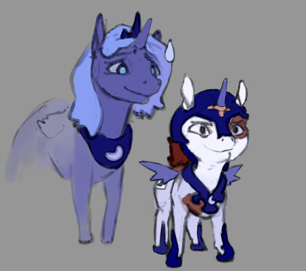 #1573584 - safe, artist:rudestyle, nightmare moon, pipsqueak, princess ...