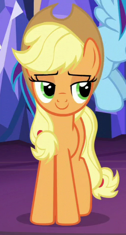 #1574021 - safe, screencap, applejack, shadow play, cropped, lidded ...