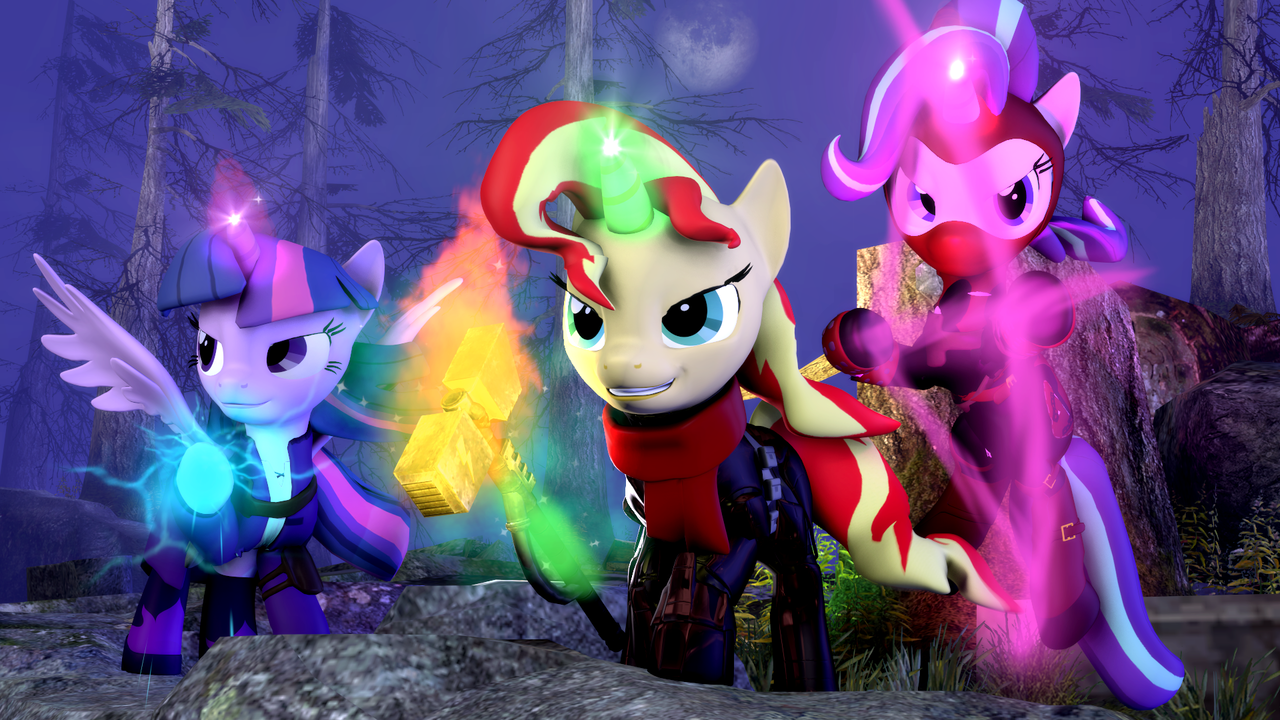 #1551911 - safe, artist:fd-daylight, starlight glimmer, sunset shimmer ...