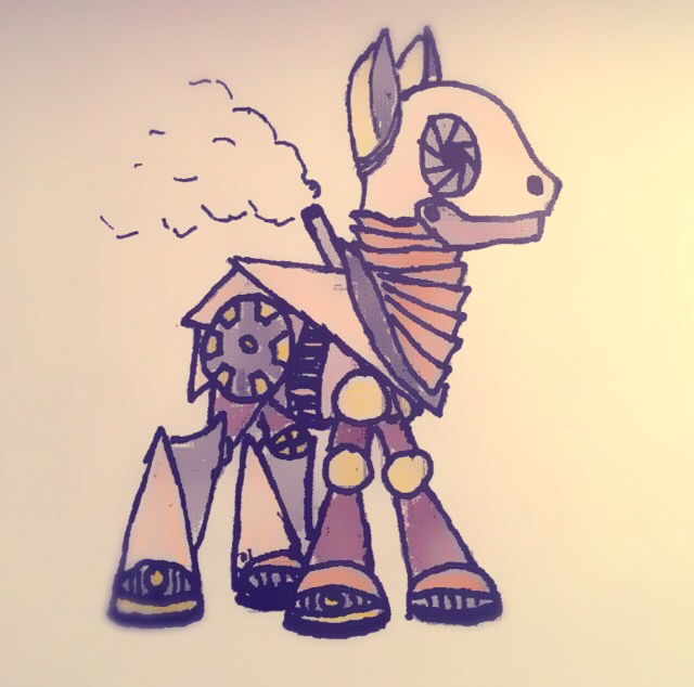 #1585447 - safe, artist:dr-steampunk, oc, oc only, robot, automaton ...