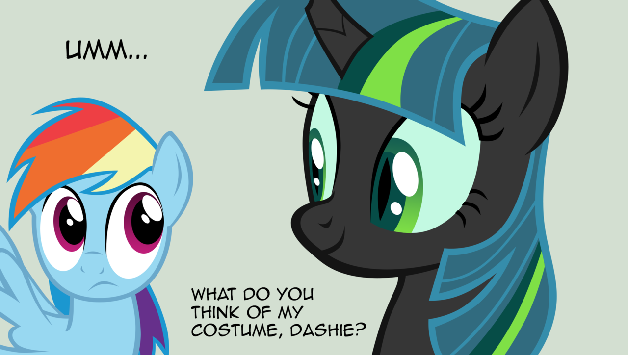 #1586184 - safe, artist:yourfavoritesenpai, queen chrysalis, rainbow ...