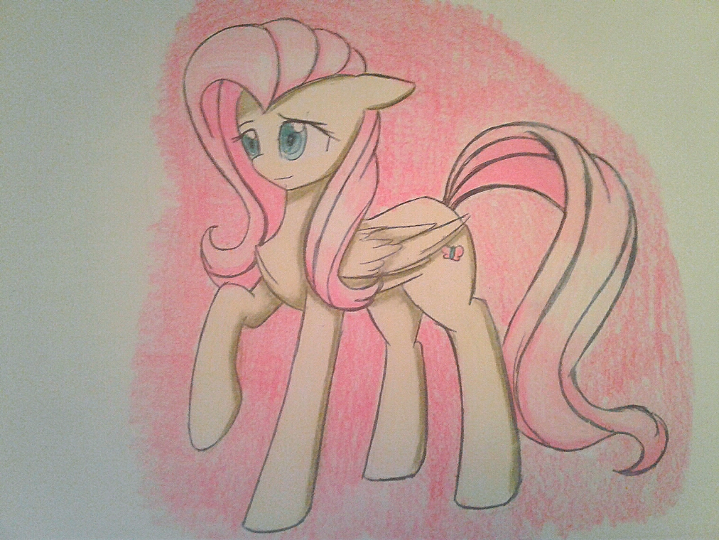 #1588318 - safe, artist:ponime11, fluttershy, pony, chest fluff, female ...