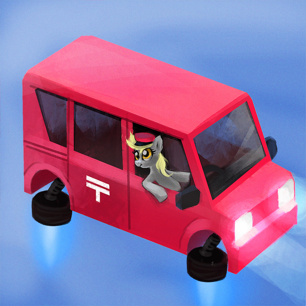 #1589140 - safe, artist:hardbrony, derpy hooves, pony, female, hover ...