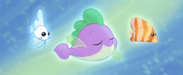 #1593066 - safe, screencap, spike, fish, puffer fish, my little pony ...
